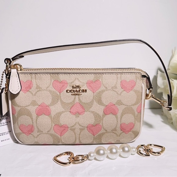 Coach | Bags | Coach Nolita 9 In Signature Canvas With Heart Print ...